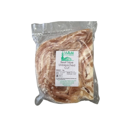 Beef Tripe Unbleached Cut 1kg | African Food Hair and Beauty