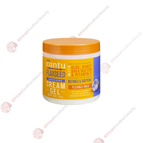 Cantu Flaxseed Smoothing Cream Gel 16oz Africanfoodhairandbeauty